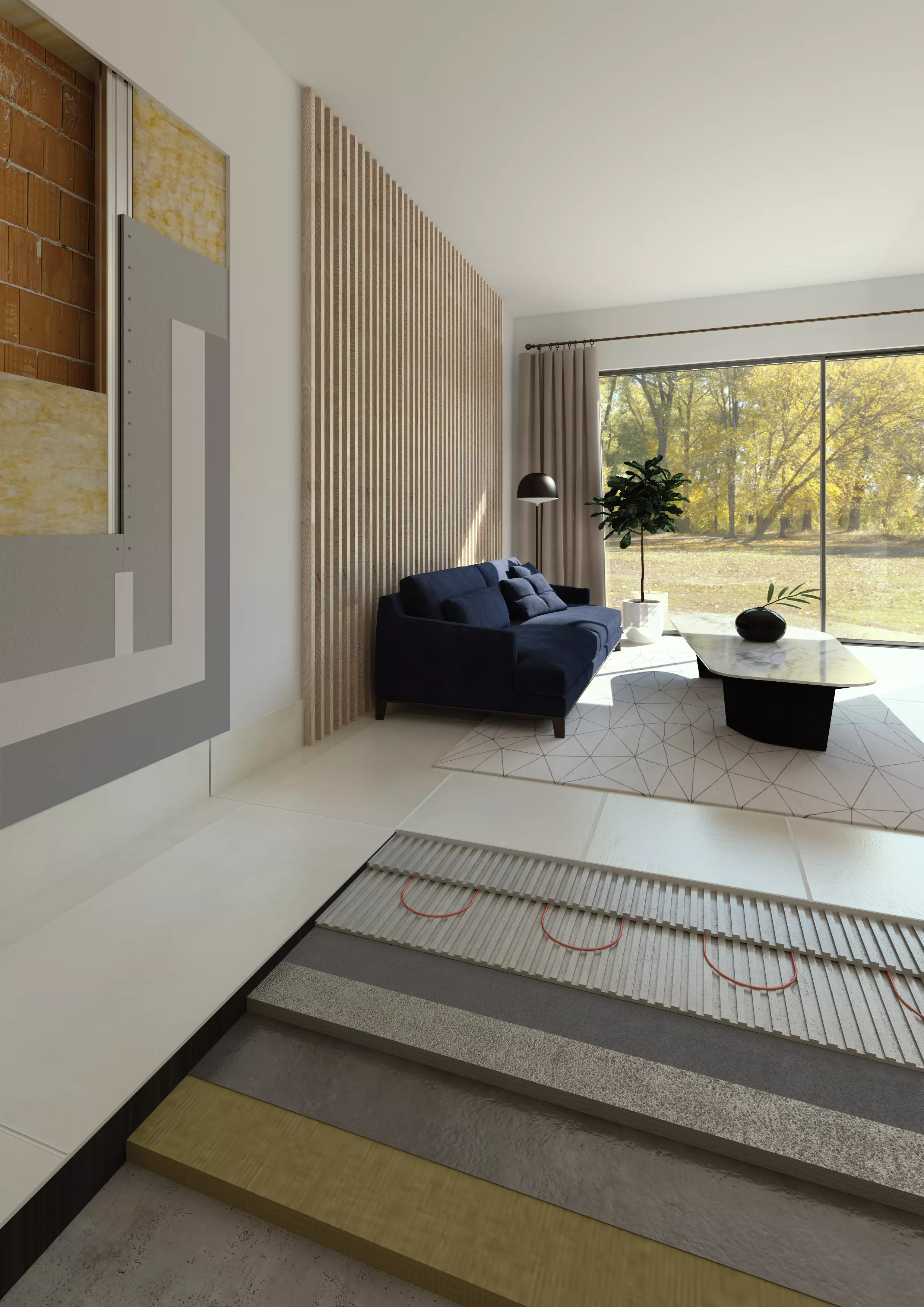 Tencuială uscată - placare TRIPLĂ pe structură metalică independentă ...